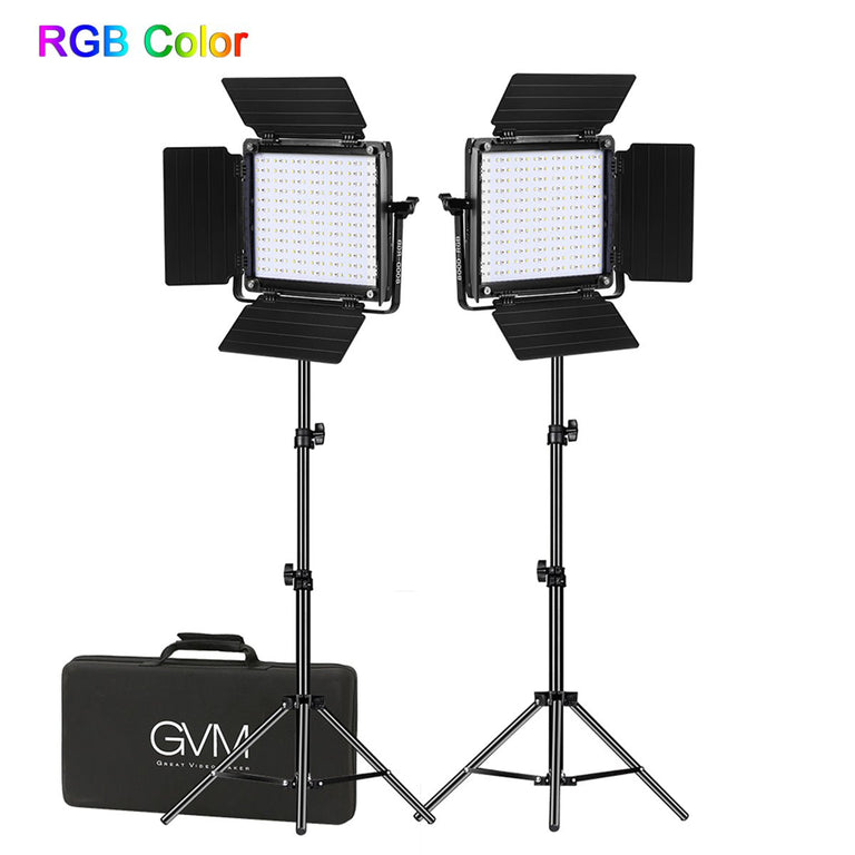 GVM-800D 40W Bi-color and RGB Video Panel Light Kit